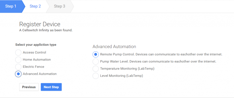 Register device - Application Based - Advanced Automation | Accentronix