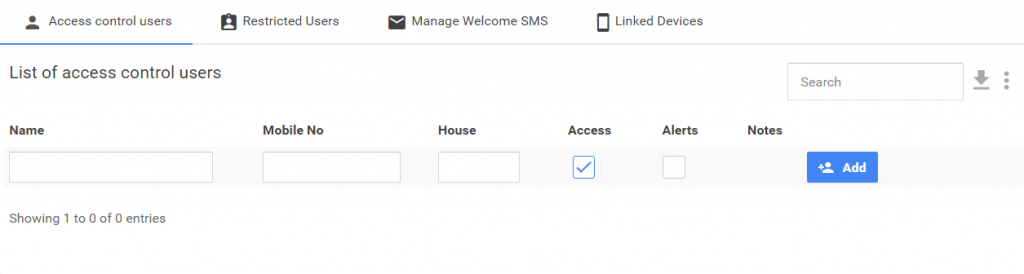 Step 5 Add Access contol Users | Accentronix