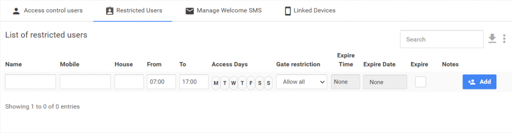 Adding Restricted Access Control | Accentronix